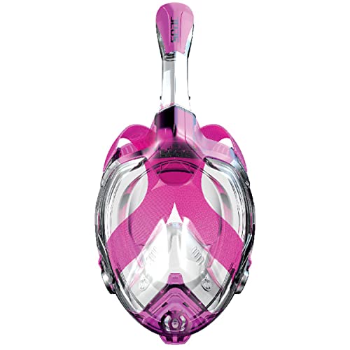 Snapklik.com : Seac Libera Full-Face Snorkel Mask - Clear/Pink