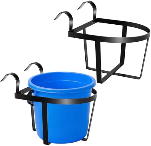 Amazon.com: Teenyyou 2 Pcs Heavy Duty Bucket Holder with Hook Metal ...