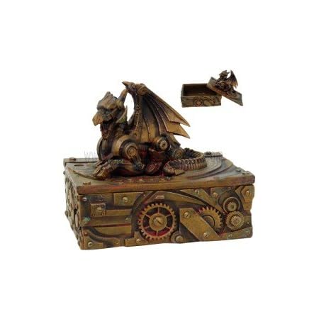 Amazon.com: Pacific Giftware PTC 5 Inch Steampunk Dragon Topped ...