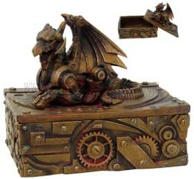Amazon.com: Pacific Giftware PTC 5 Inch Steampunk Dragon Topped ...