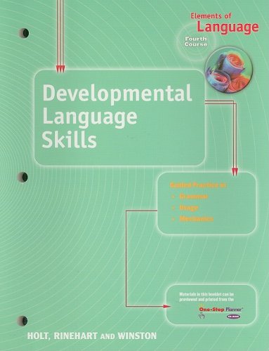 Amazon.com: Elements of Language: Developmental Language Skills Fourth ...