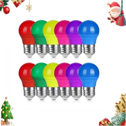 6Pack A15 Colored LED String Light Bulbs,5 Watt Plastic Shatterproof ...