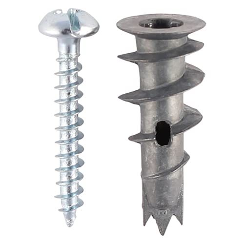 Pack of 10 - AJ Timber Metal PLASTERBOARD Cavity Fixings with Screws ...