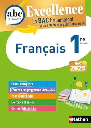 ABC BAC Excellence Français 1re 2025 | Amazon.com.br