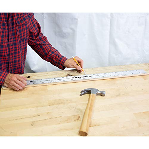 Snapklik.com : Mayes 10208 36 Inch Straight Edge Aluminum Ruler, Heavy ...