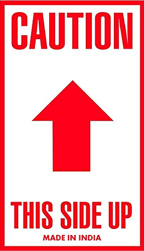 BlackDreams® Caution This Side up Attractive Big up Arrow Logo Sticker ...