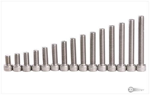 3D INNOVATIONS M3 X 10 Socket Head Cap Screws, Allen Socket Drive, A2 ...