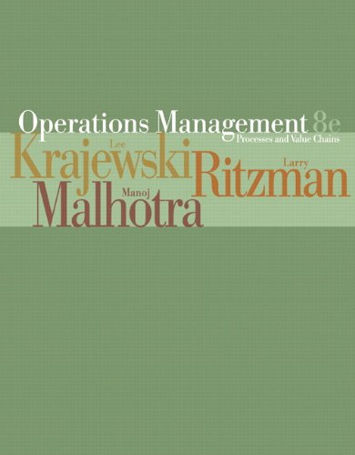 Operations Management: Processes and Value Chains: Krajewski, Lee J ...