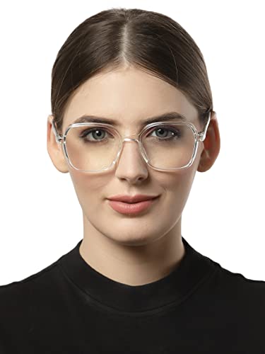 Buy YOURSPEX White Transparent Full Rim Computer Specs Acetate Frame ...