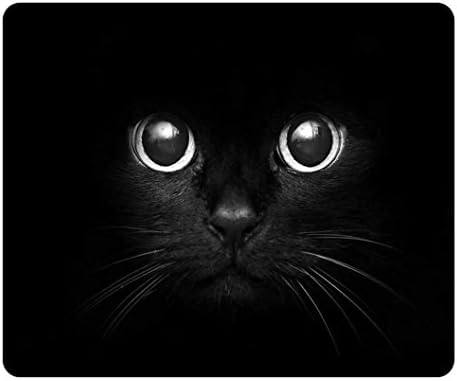 Personalized Unique Design Oblong Shaped Mouse Pad Black Cat : Amazon ...