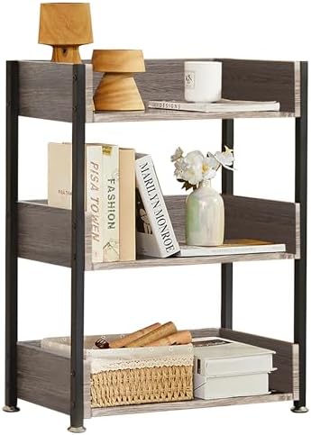 Amazon.com: Conami Small Bookshelf, 3 Tier Industrial Bookcase ...