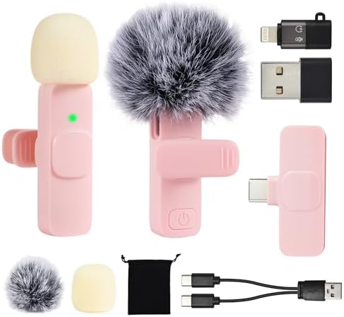Amazon.com: USB C Wireless Lavalier Microphone for Android Phone Tablet ...