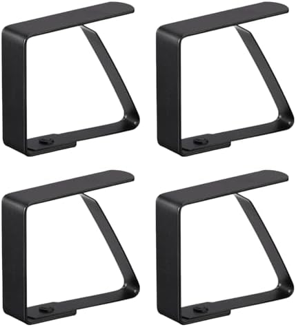 Catelves Pack of 4 Large Tablecloth Clips, Black, 7 cm, Outdoor Table ...