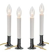Amazon.com: Konictom 4 Pack Electric Window Candles Lights with Pewter ...
