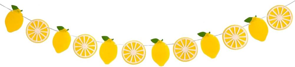 Amazon.com: Kristin Paradise Lemon Banner, Citrus Lemonade Party Sign ...
