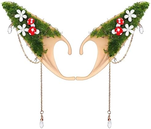 Amazon.com: Renaissance Fairy Mushroom Elf Ears - Forest Ear Cuffs with ...