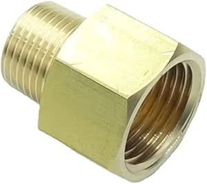 CDQBWKJGFJ 2 Pcs Brass Pipe Fitting Adapter 3/8 NPT Male x 1/2 NPT ...