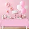 Amazon.com: 16 Pack Light Pink Plastic Tablecloth for Rectangle Tables ...