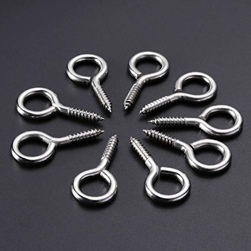 Bestomz eyelet screws, eyelet screw hooks, eye bolts, stainless steel ...