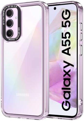 TheGiftKart Hybrid ShockProof Back Cover Case for Samsung Galaxy A55 5G | Stylish Camera Border ...