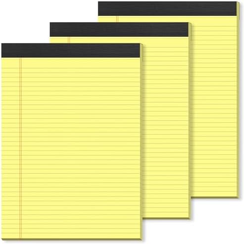 Amazon.com : Yellow Note Pads 8.5 x 11 Legal Pads, 4 Pack Yellow Pads ...