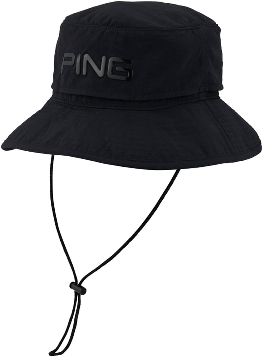 Amazon | [ピン] ゴルフ ハット メンズ HW-P2412 WATER REPELLENT HAT 撥水ハット 37447 02BK FREE | キャップ 通販