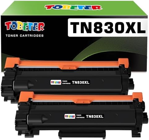 Amazon.com: ToBeter 2PK TN-830XL TN830XL Black Toner Replacement for Brother TN830 XL TN-830 ...