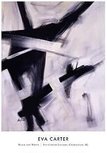 Amazon.com: Black and White Art Poster PRINT Eva Carter 26x36