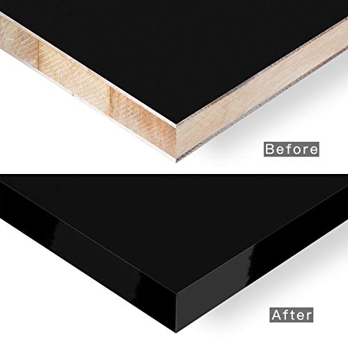 Snapklik.com : Black Edge Banding, 7/8 X 25ft PVC Glossy Black Edge ...