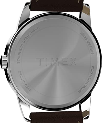 Amazon.com: Timex Men's Easy Reader 38mm Watch - Brown Strap Cream Dial ...