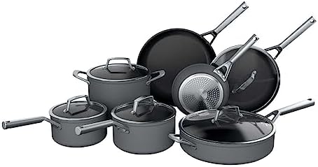 Ninja C39800 Foodi NeverStick Premium 12-Piece Cookware Set, Hard ...