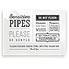 Amazon.com: Reilly Originals 5x7 Inch Sensitive Pipes Do Not Flush ...