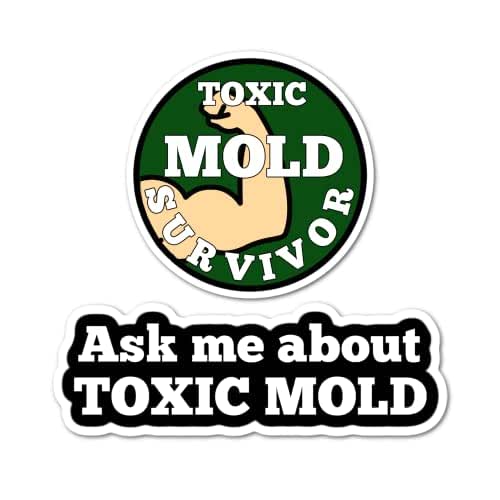 Amazon.com: 3" and 4" Toxic Mold Illness Warrior Set of 2 Stickers ...