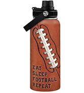 Amazon.com: Football Water Bottle with Lid - 32oz Insulated Stainless ...