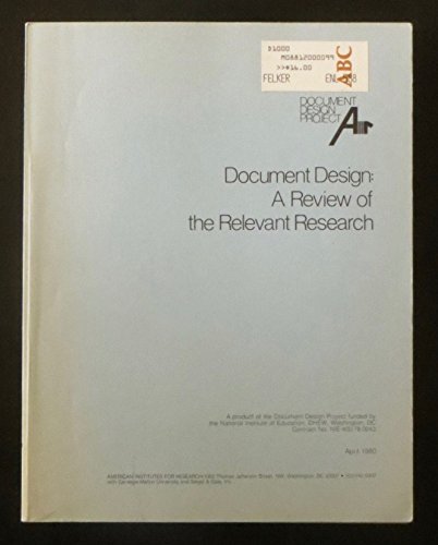 Document Design: A Review of the Relevant Research: Daniel B. Felker ...