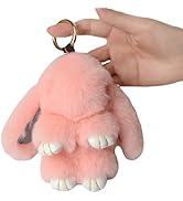 Amazon.com: Bunny Keychain with Tin & Bag Cute Soft Plush Rabbit ...