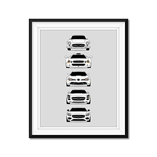 Amazon.com: Custom Car Posters Handmade Poster compatible with Mercedes ...