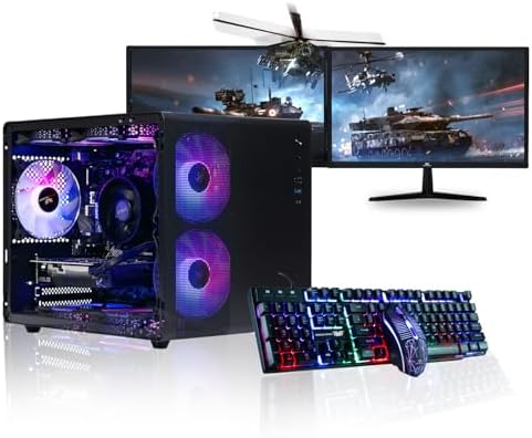 Veno Scorp Gaming PC Dual 22" Monitor Bundle Intel Core i7-6700 ...