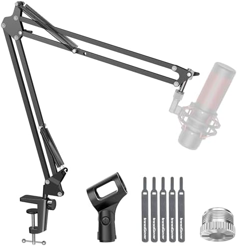 Amazon.com: Amazon Basics Heavy-Duty Microphone Desk Arm Stand All-in ...