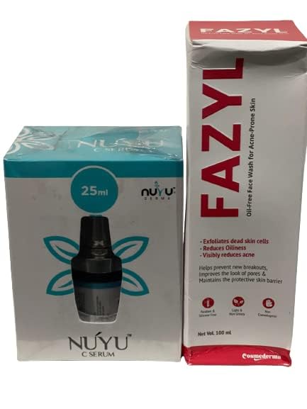 Cosmo Clouds Combo Pack FAZYL OIL FREE FACE WASH(100 ml) + Nuyu 20% ...