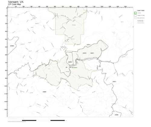 ZIP Code Wall Map of Vansant, VA ZIP Code Map Not Laminated: Amazon.com ...