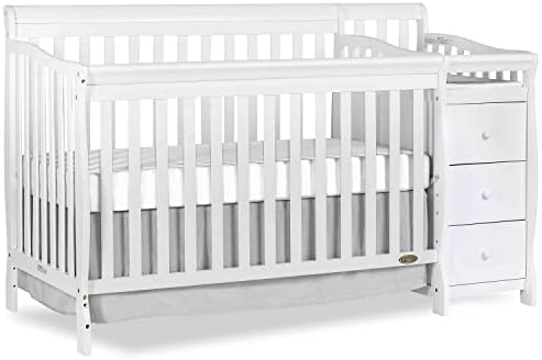 Amazon.com: Dream On Me Synergy 5-In-1 Convertible Crib In White ...