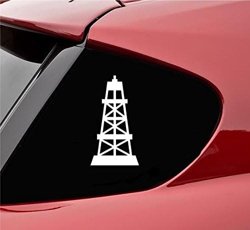 Amazon.com: Slap-Art Oil Rig Fracking Vinyl Decal Sticker (White ...