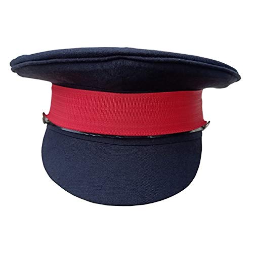 REGALIA Security Guard Peak Cap Black with Red Strip, Each : Amazon.in ...