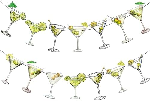 Amazon.com : Martini Cocktail Cups & Banners - Margarita Theme for ...