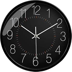 TEKCOOL Wall Clock 12" Silent Quartz Decorative Wall Clock Non-Ticking ...