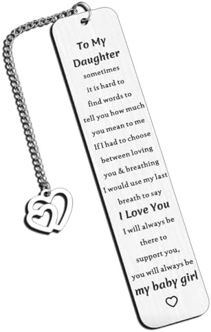Amazon.com: to My Daughter Bookmark Gifts from Mom Dad Inspirational ...