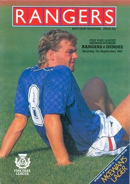 Glasgow Rangers Football Programmes Complete Season 1987-88 Bound ...