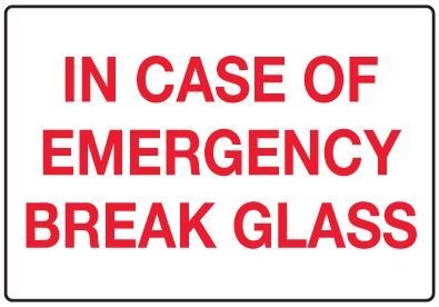Amazon.com: In Case of Emergency Break Glass Sticker : Automotive