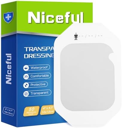 Amazon.com: Niceful Transparent Film Dressing 50 Packs-Clear Bandages ...